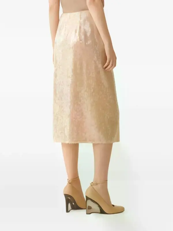 Fabiana Filippi Sequined Wrap Midi Skirt
