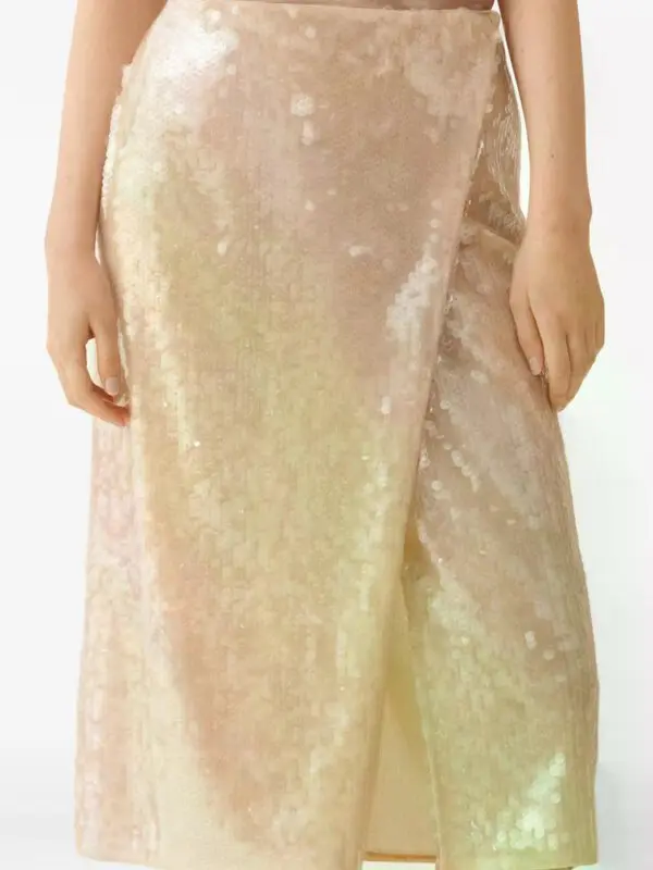 Fabiana Filippi Sequined Wrap Midi Skirt