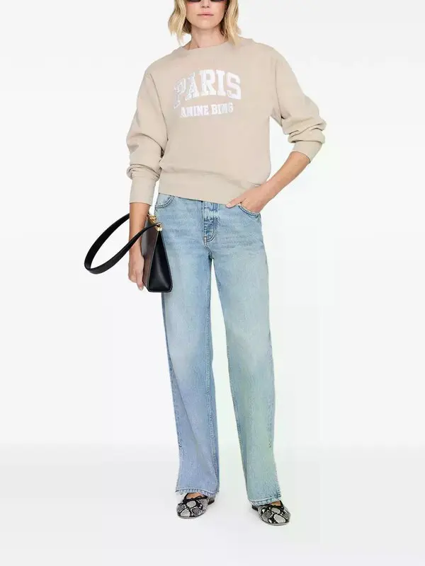 ANINE BING Crewneck Sweatshirt With Graphic Print