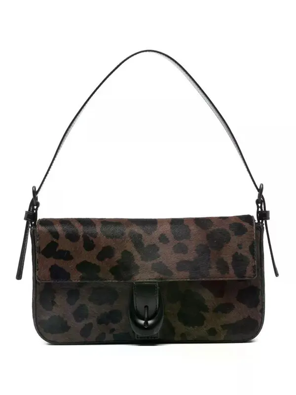 Staud Leopard Print Shoulder Bag - Brown