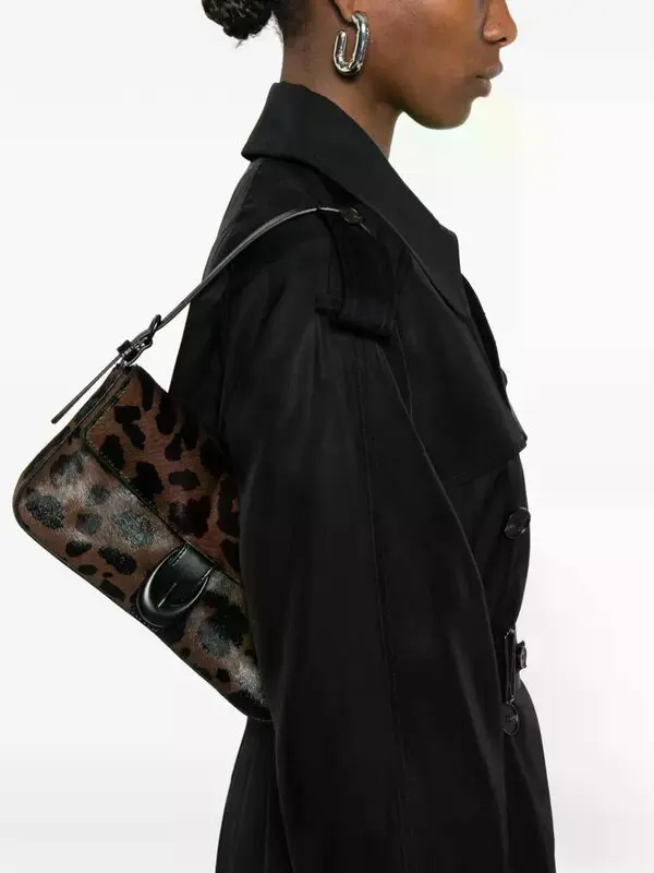 Staud Leopard Print Shoulder Bag - Brown