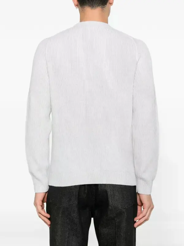 CENERE GB Ribbed Knit Sweater - Grey