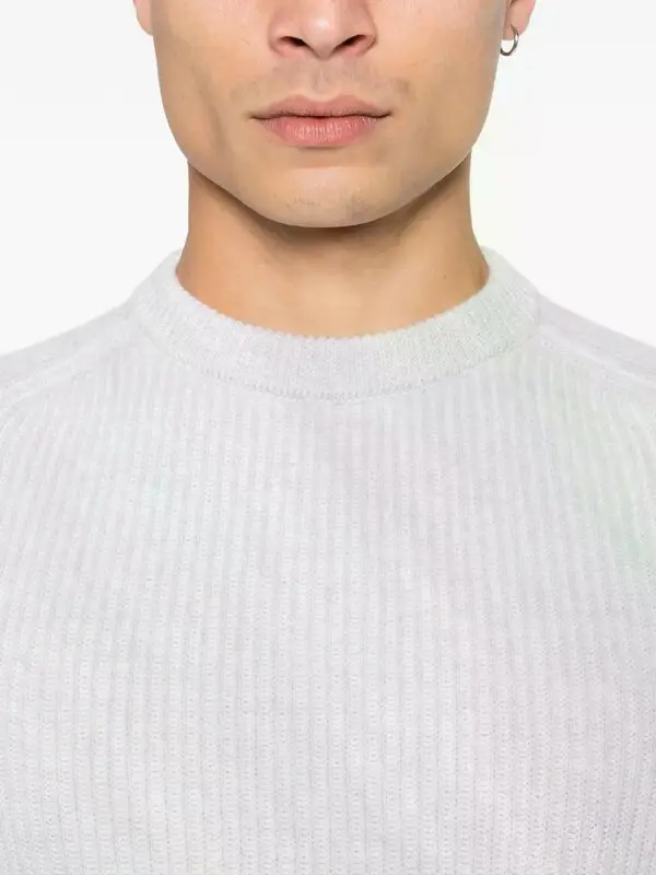 CENERE GB Ribbed Knit Sweater - Grey