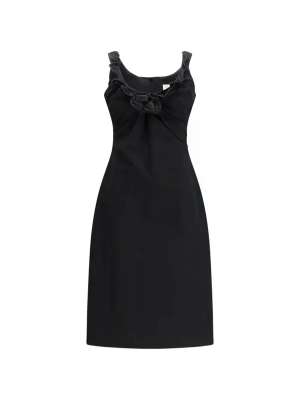 Magda Butrym Flower-appliqué Dress - Black