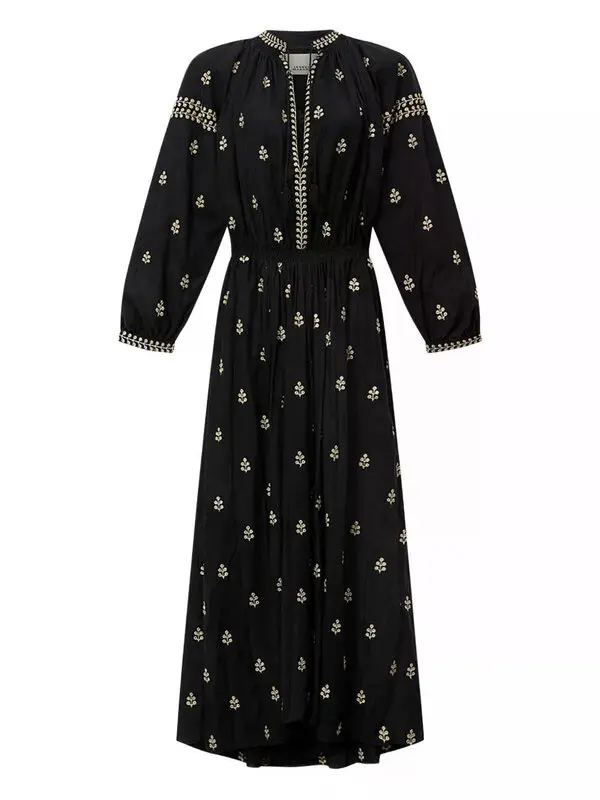 Isabel Marant Étoile Maxi Embroidered Dress - Black