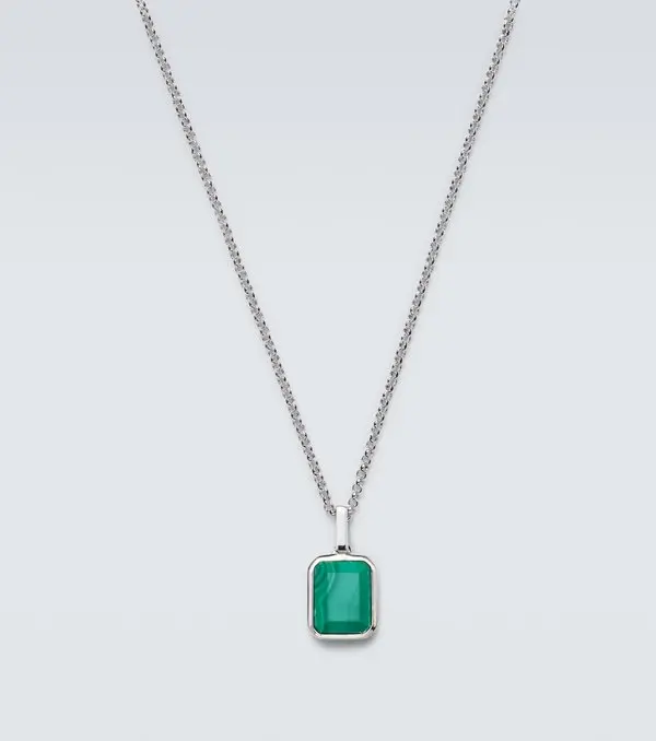 Mateo Sterling Malachite Pendant Necklace