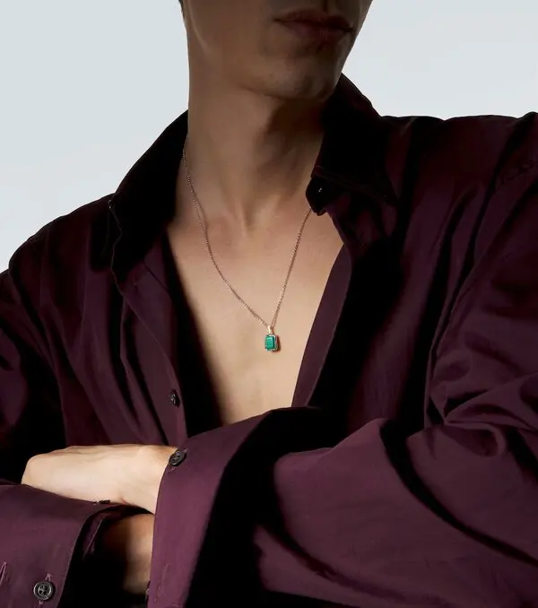 Mateo Sterling Malachite Pendant Necklace