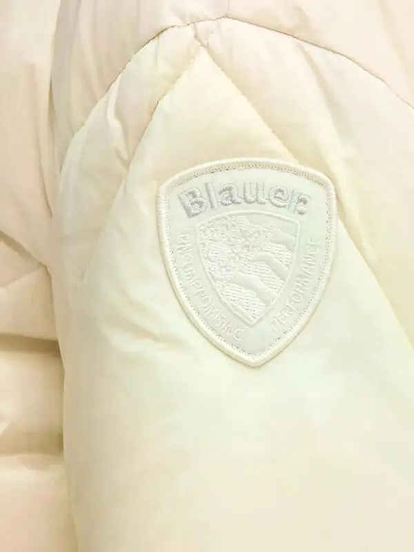BLAUER. Quilted Hooded Jacket - Neutrals