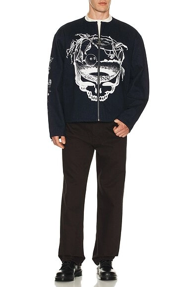 MALBON X Grateful Dead Moto Jacket - Denim