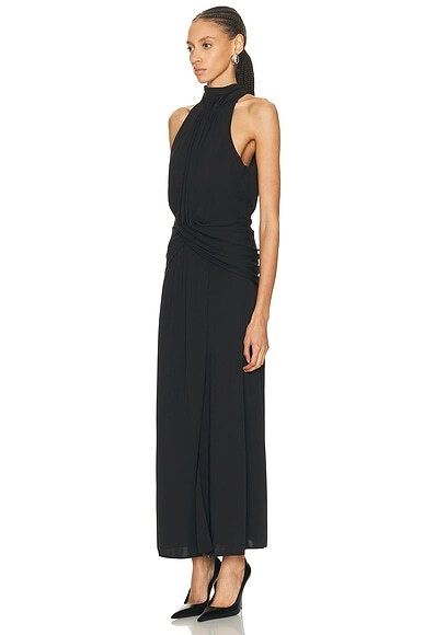 Johanna Ortiz Retro Drape Maxi Dress - Black