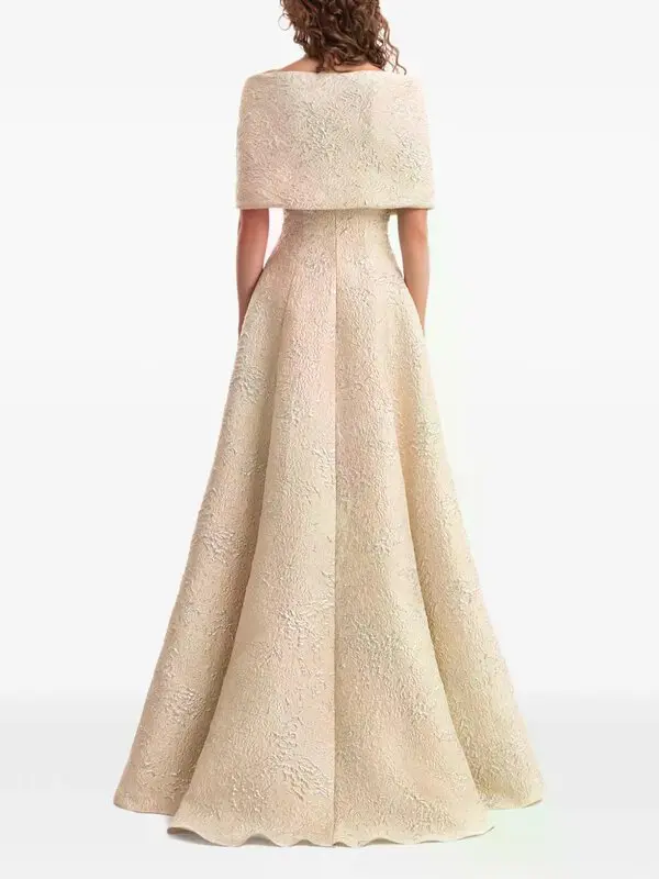 GEMY MAALOUF Jacquard Maxi Dress - Neutrals