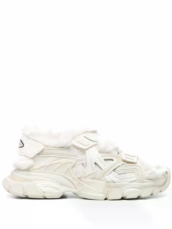 Balenciaga Faux-fur Track Sandals