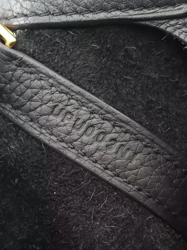 Hermès Mm Picotane Leather Handbag - Black
