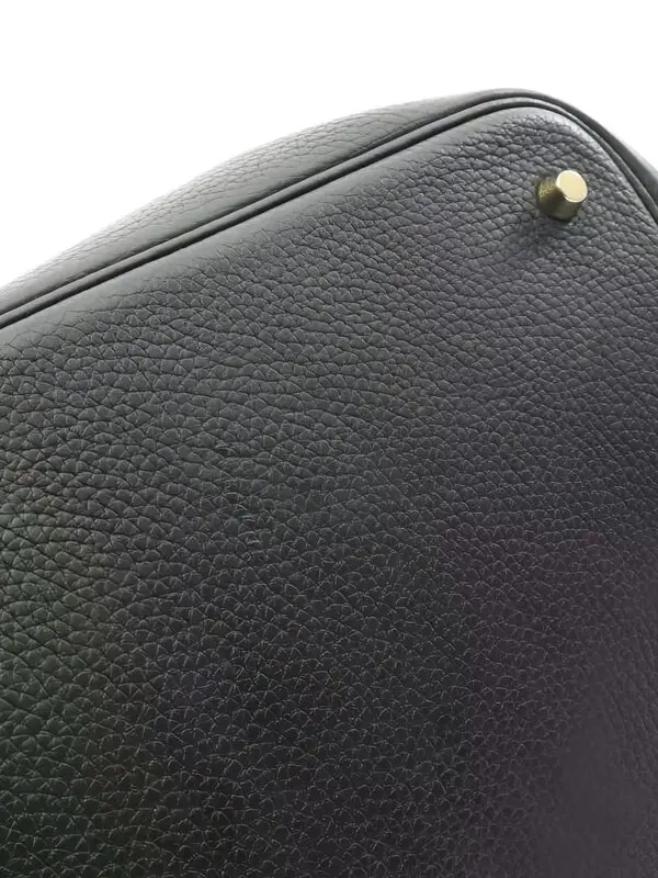 Hermès Mm Picotane Leather Handbag - Black