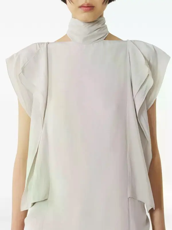 LANVIN High-neck Ruffle Blouse