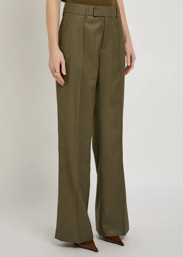 Ronny Kobo Wool-blend Straight-leg Trousers