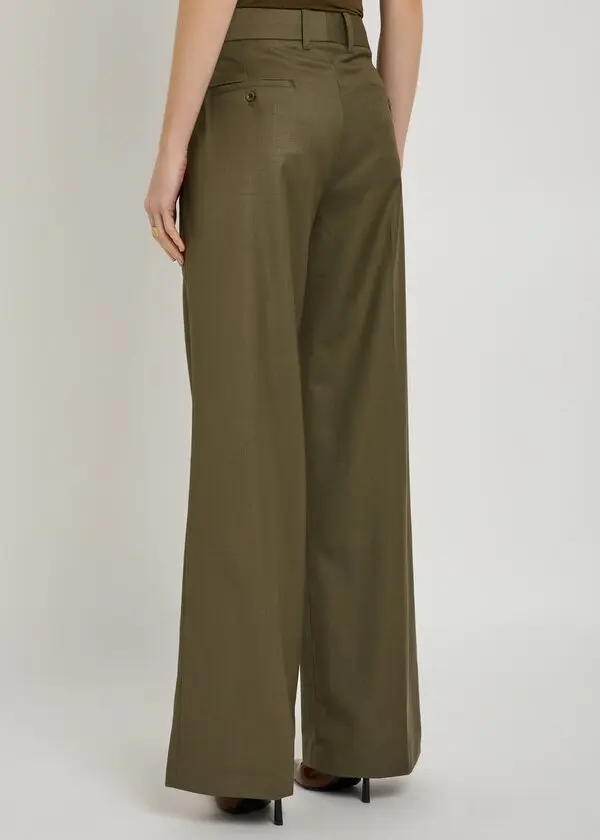Ronny Kobo Wool-blend Straight-leg Trousers