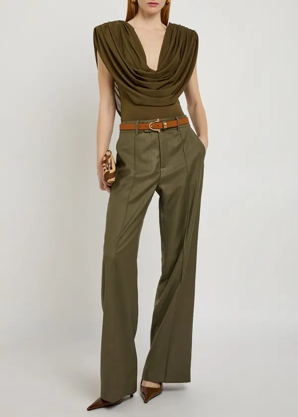 Ronny Kobo Wool-blend Straight-leg Trousers