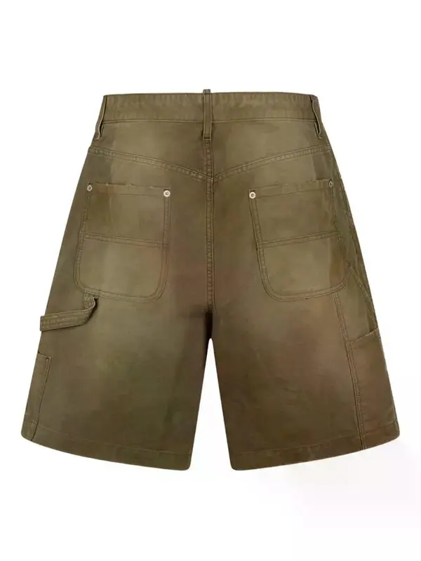 Dsquared2 Garment Dyed Cotton Canvas Carpenter Shorts