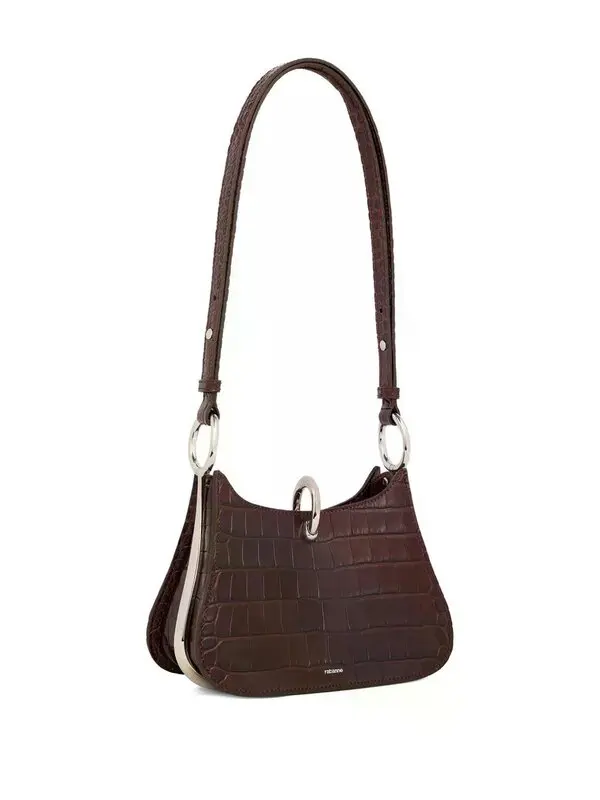 Rabanne Embossed Leather Shoulder Bag - Brown