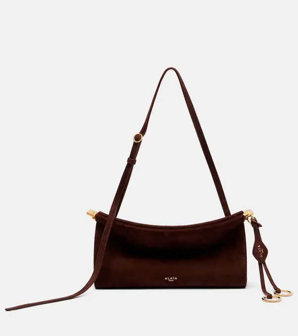 Alaïa Le Click Suede Shoulder Bag - Brown