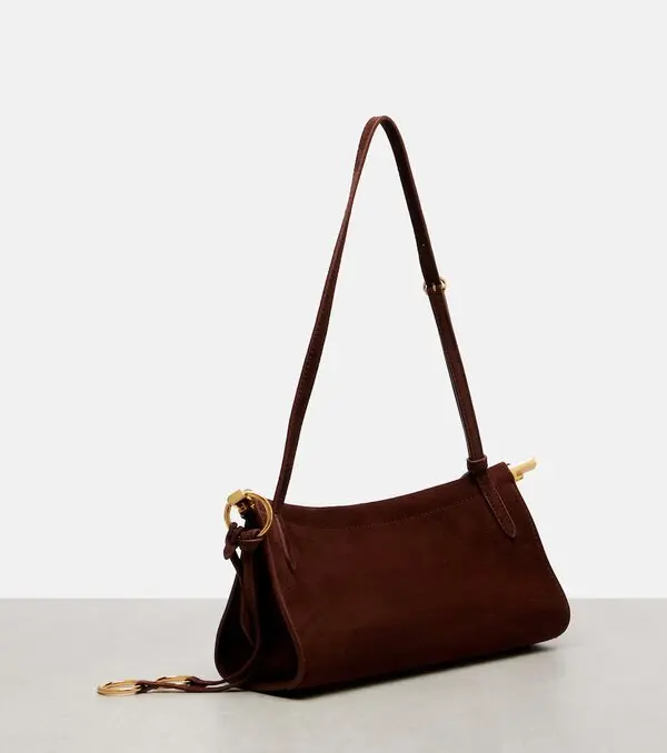 Alaïa Le Click Suede Shoulder Bag - Brown