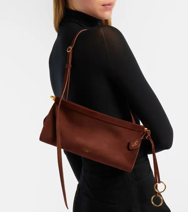 Alaïa Le Click Suede Shoulder Bag - Brown