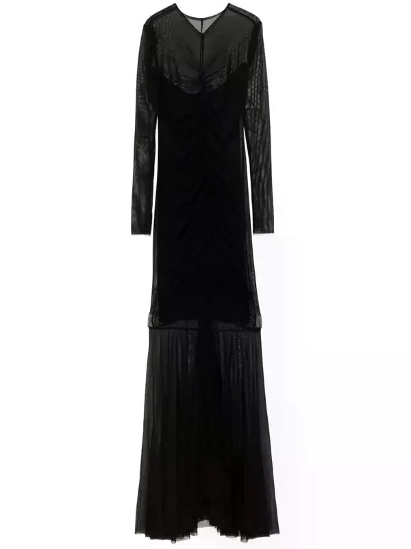 Norma Kamali Shirred Fishtail Gown - Black