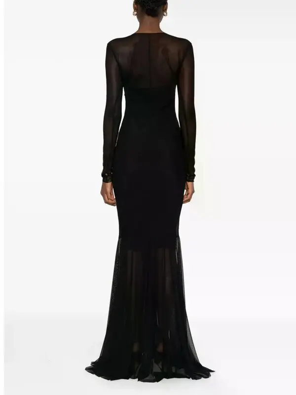 Norma Kamali Shirred Fishtail Gown
