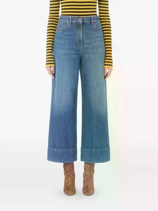 Valentino Garavani Cuffed Denim Trousers