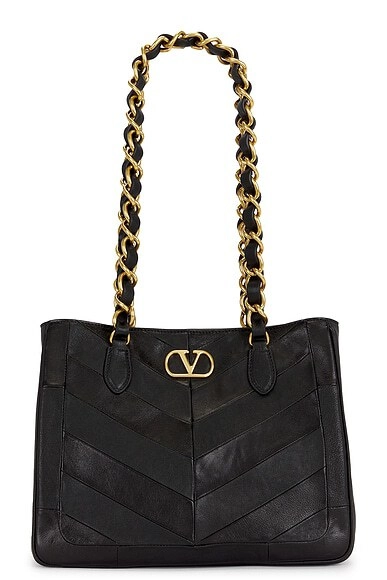 Valentino Garavani Jean Small Tote Bag In Black Nappa Leather With Vlogo Signature - Nero