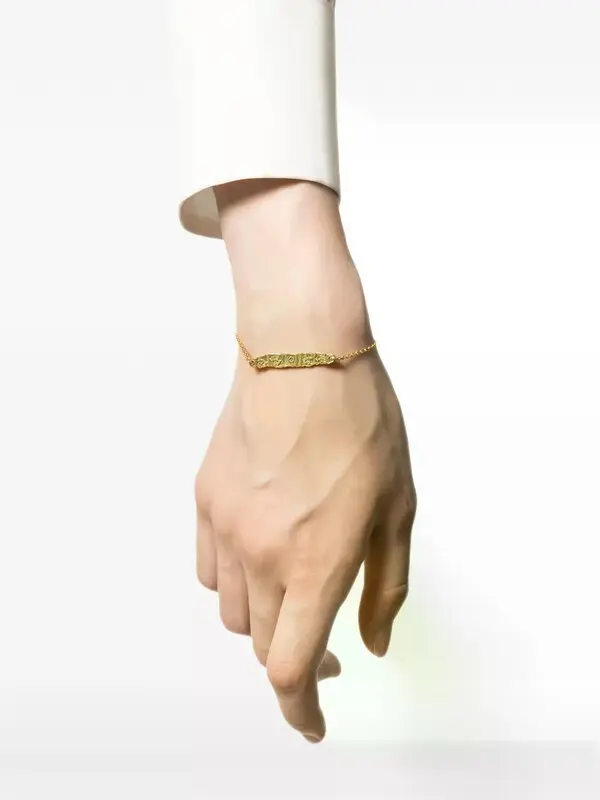 CHRONOS Sterling Silver Belt-motif Bracelet - Gold