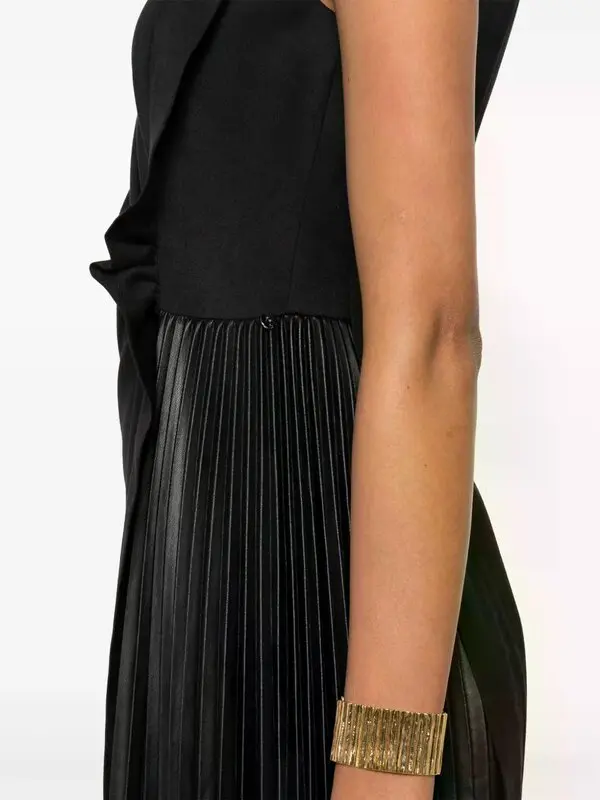 NISSA Gabardine Asymmetric Midi Dress