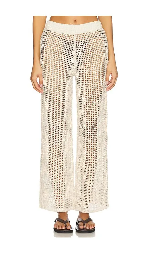 MAAJI Coastal Knit Nellie Wide Leg Pants - Ivory