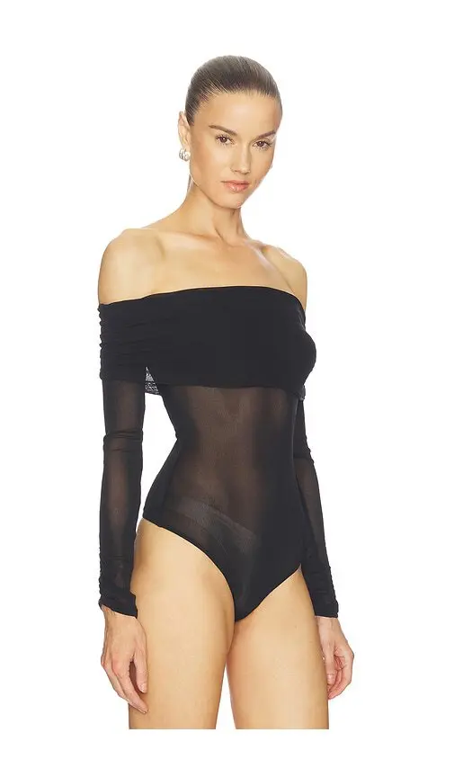 Free People Forget Me Not Bodysuit - Black