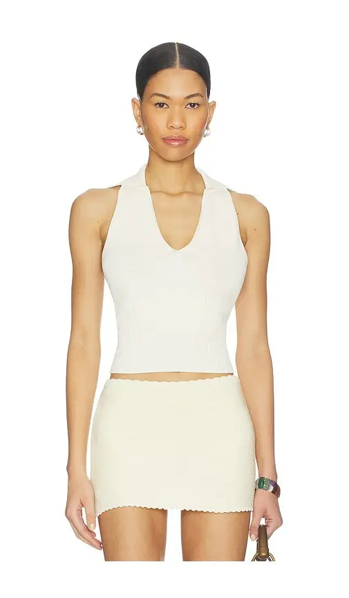 Solid & Striped Shelby Ribbed Knit Top - Ivory