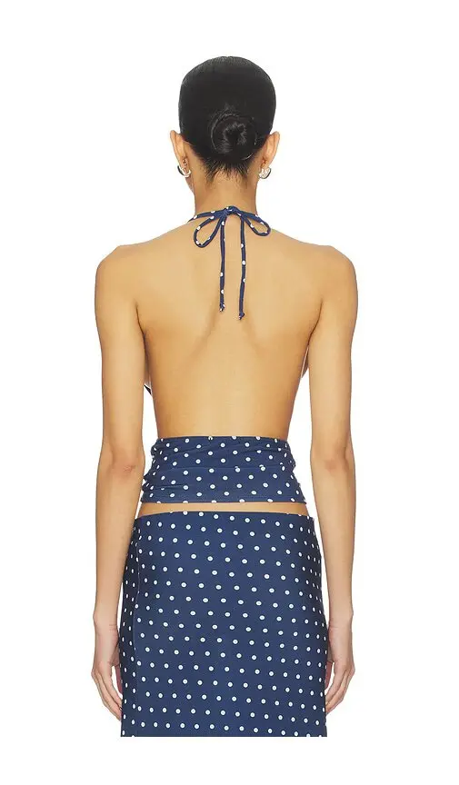 BELLA VENICE X Revolve Elsa Halterneck Top - Navy