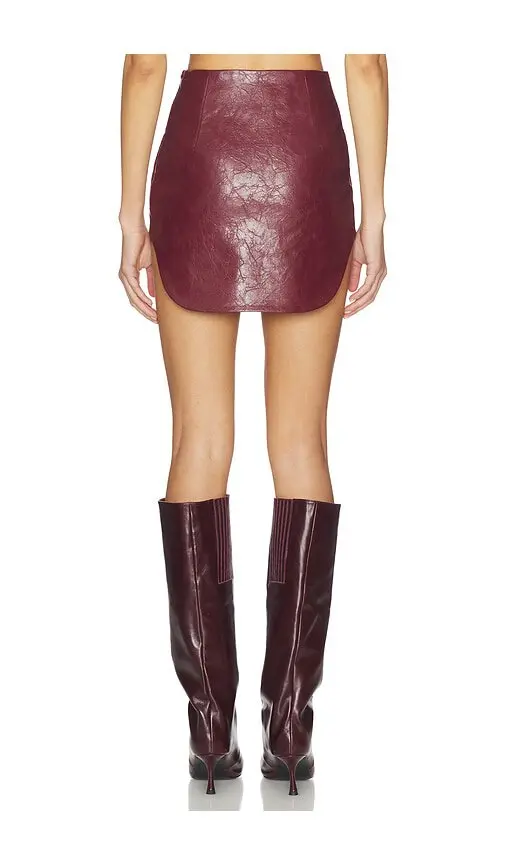 DIESEL® Faux Leather Embellished Mini Skirt