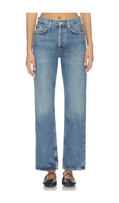 AGOLDE Lana Straight Leg Jeans - Blue