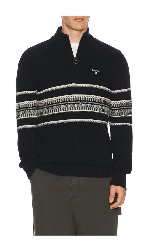 Barbour Kepwick Half Zip Jumper - Navy