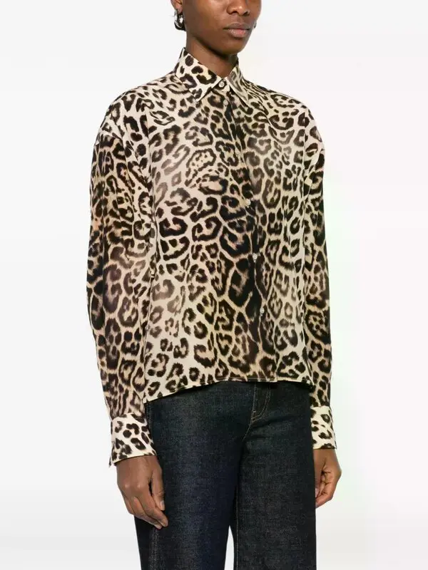 Ermanno Scervino Animal Print Button-up Shirt