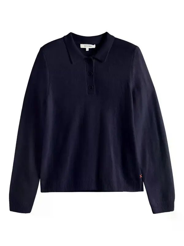 Chinti & Parker Long-sleeved Polo Knitwear - Blue