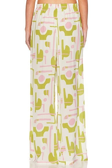 ADRIANA DEGREAS Wide Leg Printed Trousers