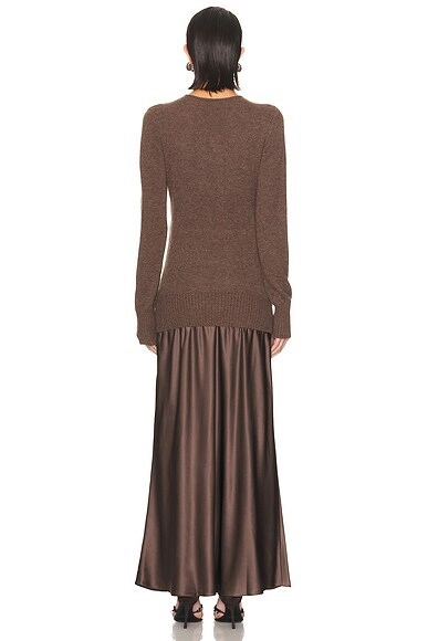 Christopher Esber Orbit Ruched Monument Long Sleeve Dress