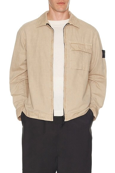 Stone Island Brushed Cotton Canvas Overshirt