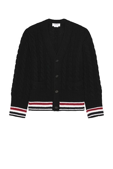 Thom Browne Baby Cable V Neck Cardigan
