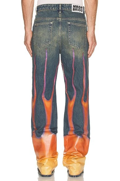 WHO DECIDES WAR Flame Denim Trousers