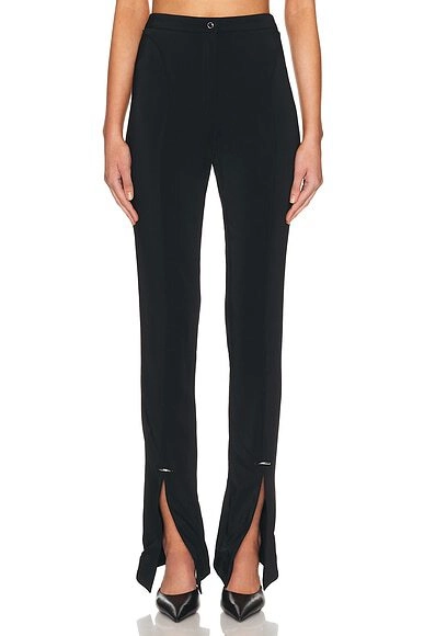 MUGLER Straight Leg Pants - Black