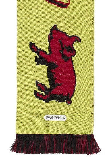 JW Anderson Piglet Football Scarf - Marigold