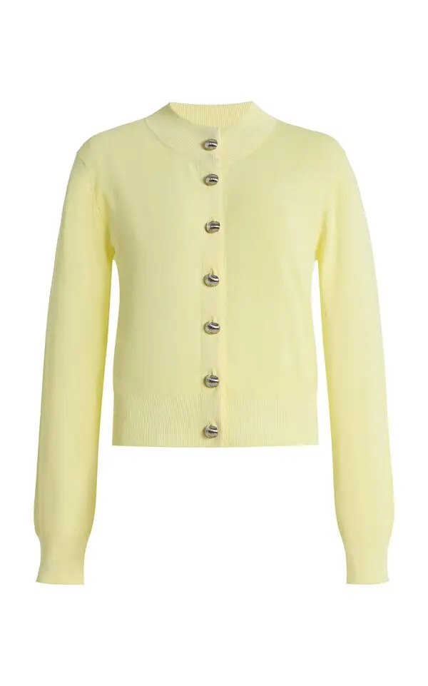 Brandon Maxwell The Aubrey Knit Cardigan - Yellow